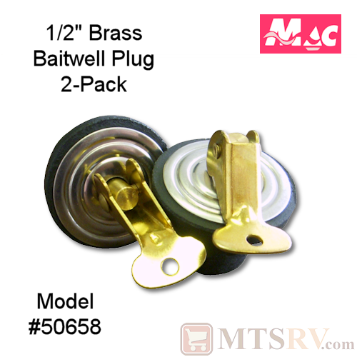 MAC 1/2" Brass Snap-Shut Baitwell Plug - SET OF 2 - Deck Livewell ...